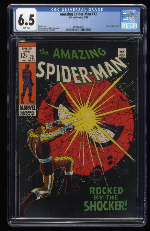 Amazing Spider-Man #72 CGC FN+ 6.5 Shocker Appearance! John Romita Sr ...