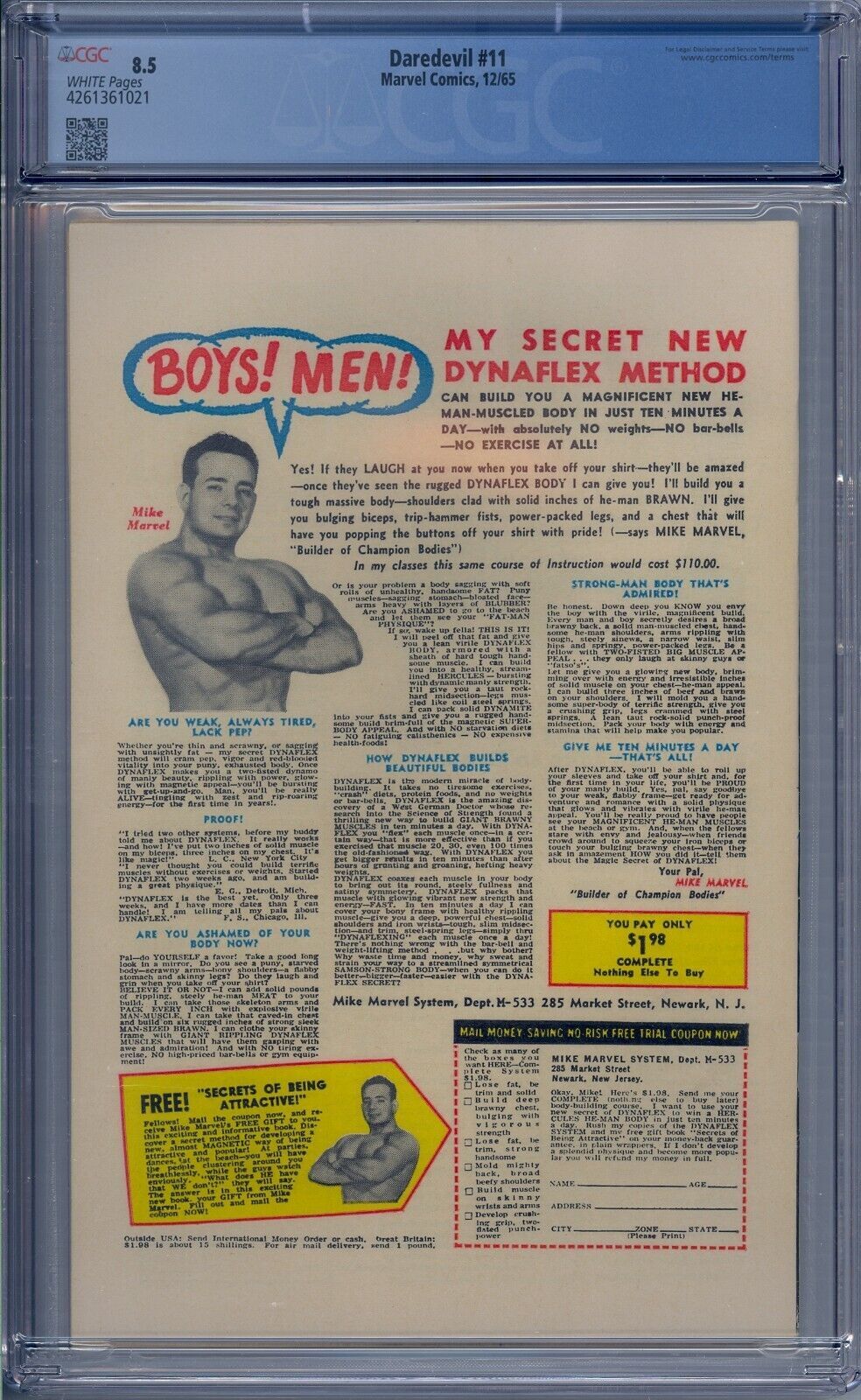 Daredevil #11 CGC 8.5 Abner Jones Revealed as the Organizer Ani-Men ...