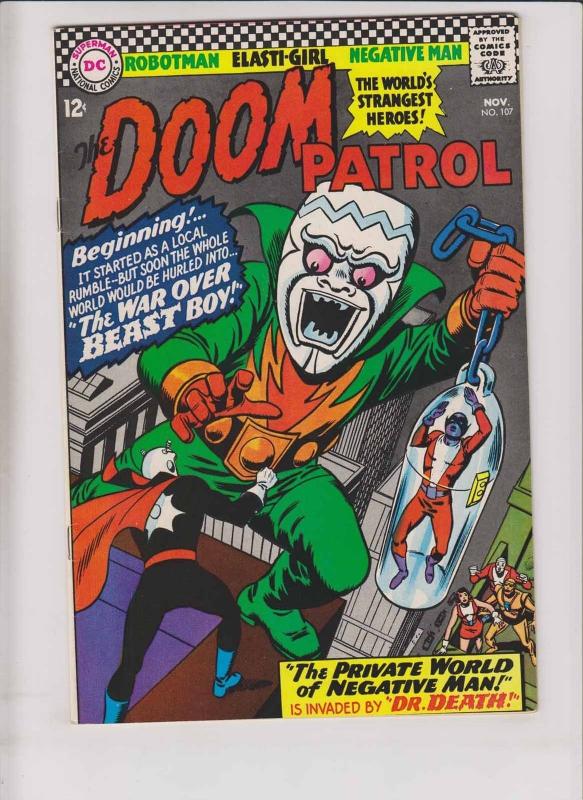 Doom Patrol #107 VF- november 1966 - 1st appearance of dr. death ...