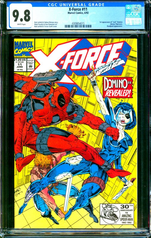 X-Force #11 Rob Liefeld Cover Marvel Comics 1992 CGC 9.8 1st App of ...