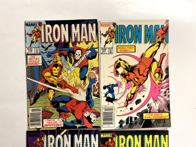 4 Iron-Man Marvel Comic Books #185 186 187 188 Spiderman Iron-Man Thor ...