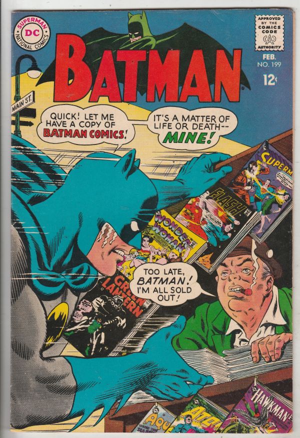 Batman #199 (Feb-68) VF/NM High-Grade Batman, Robin the Boy Wonder ...