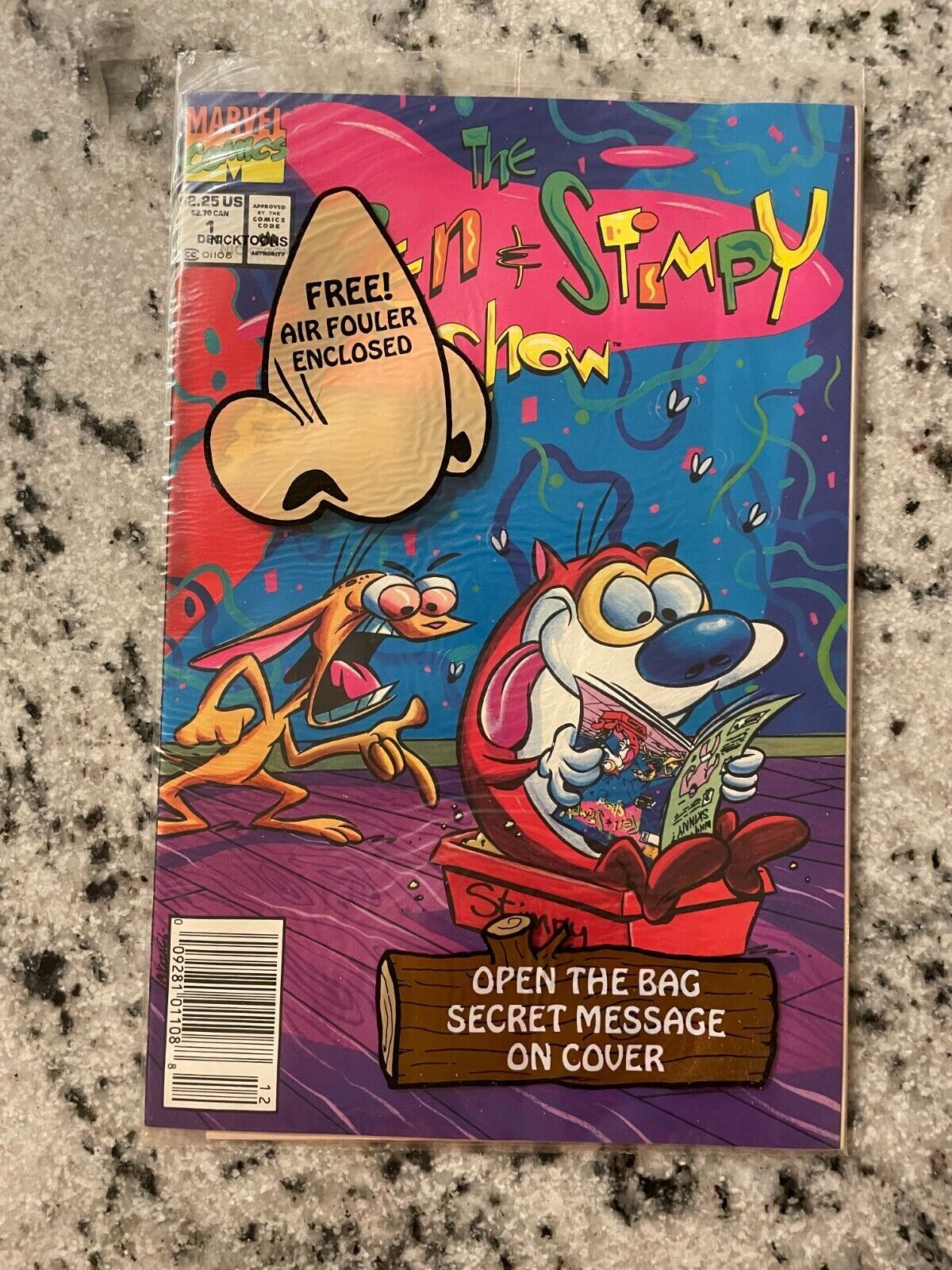 The Ren & Stimpy Show # 1 NM Marvel Comic Book Sealed In Poly Bag TV ...