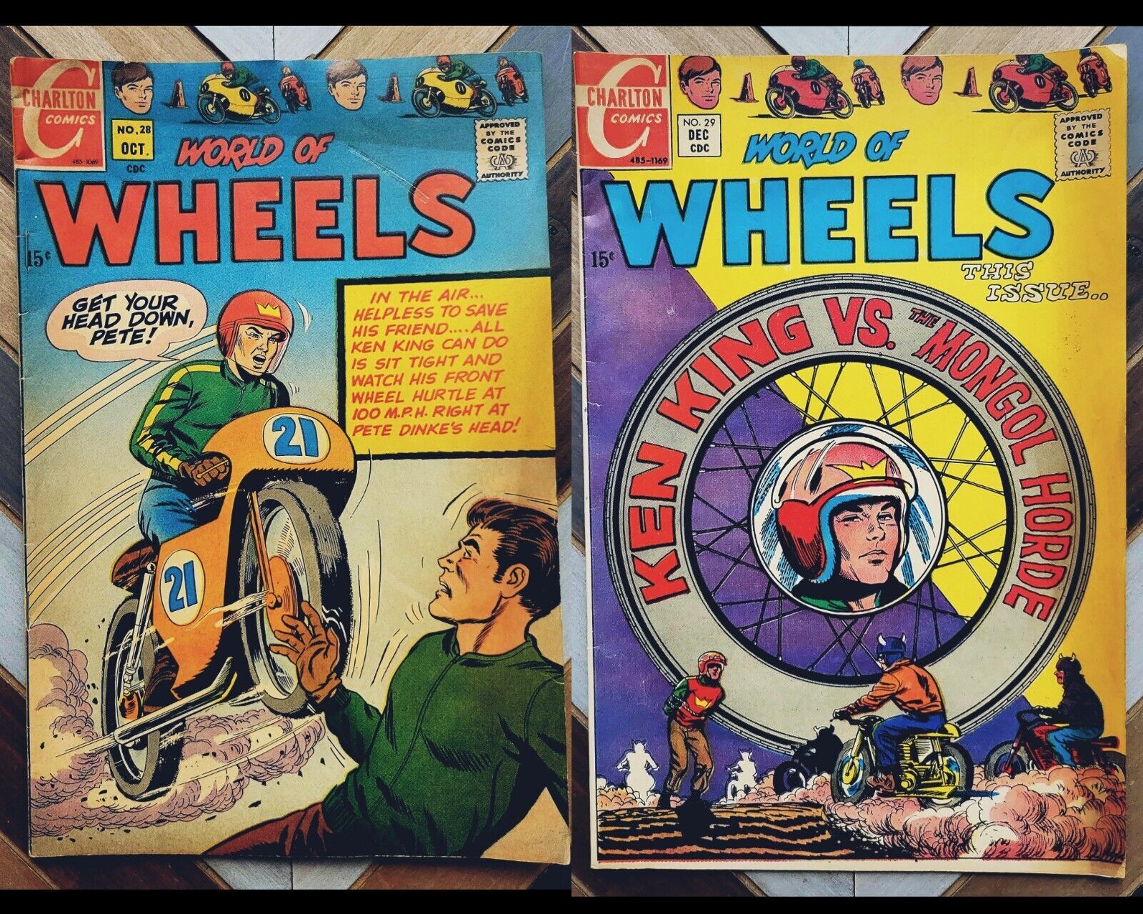 WORLD OF WHEELS #28-29 (Charlton 1969) KEN KING / Colletta & Ashe Art ...
