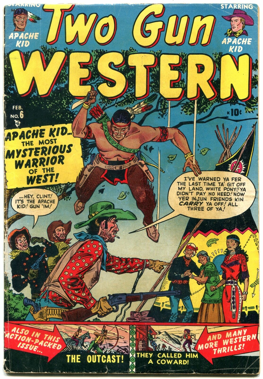 Two Gun Western #6 1951-Apache Kid- Maneely Art- Atlas comics VG | Comic Books - Golden Age ...