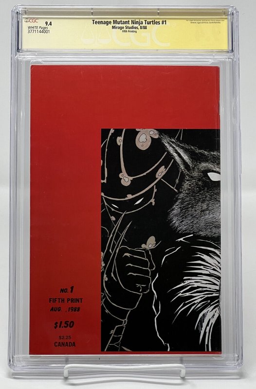 TEENAGE MUTANT NINJA TURTLES 1 - Signed & Sketch By Eastman CGC - KEY ...