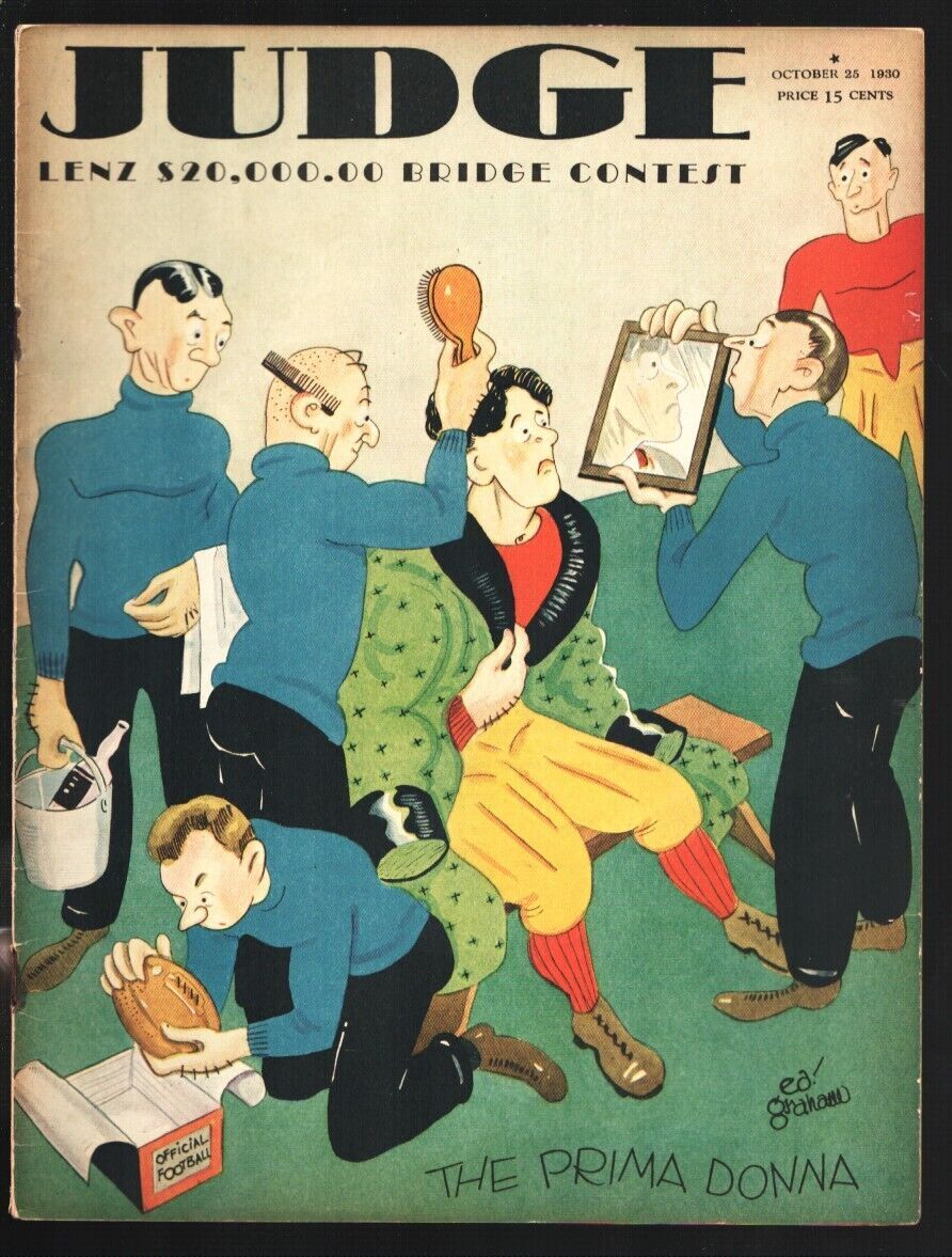 Judge 10/25/1930-Early comic humor mag-Comic cover art by Ed Graham ...