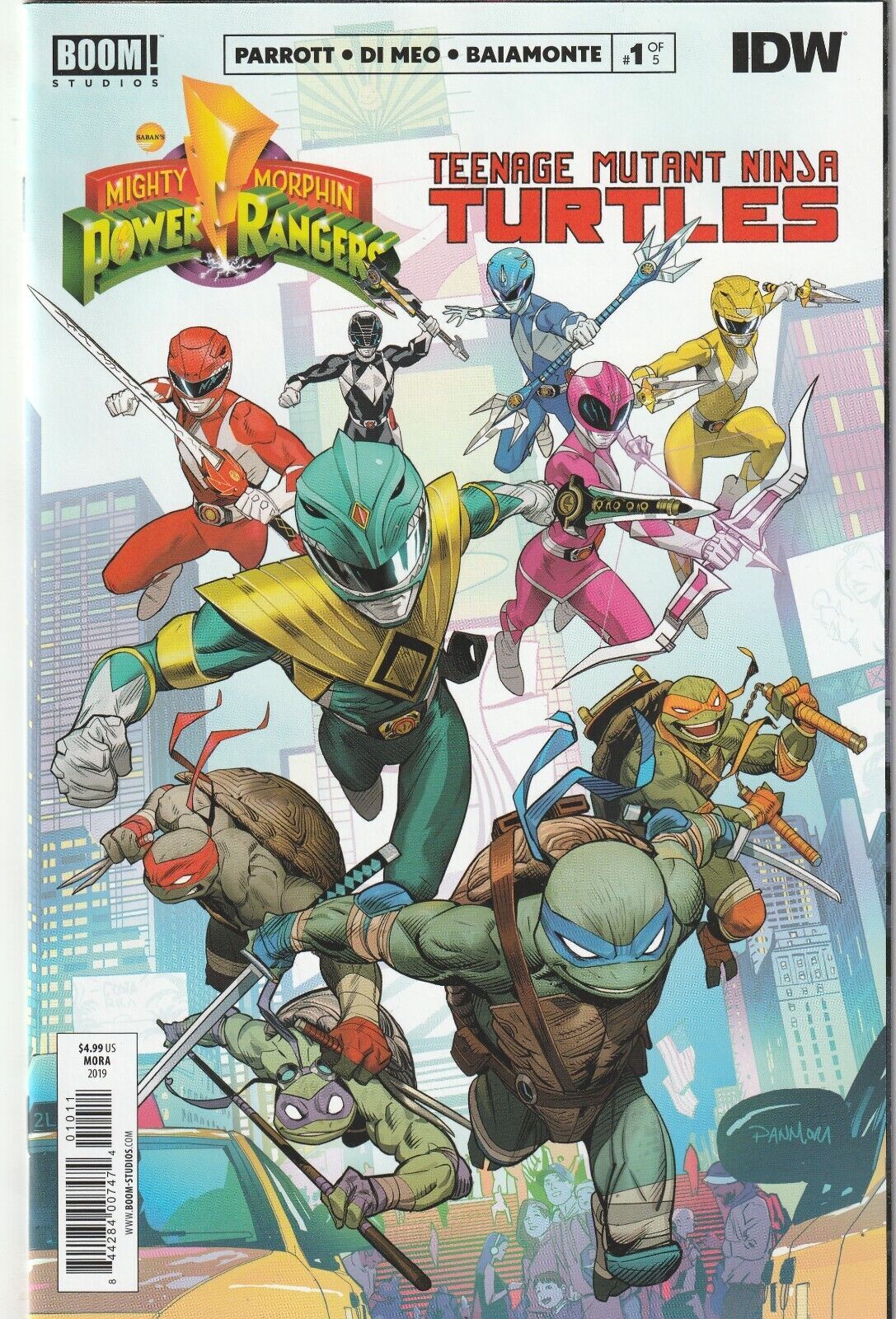 Power Rangers Teenage Mutant Ninja Turtles # 1 Cover A NM IDW 2019 [X4 ...
