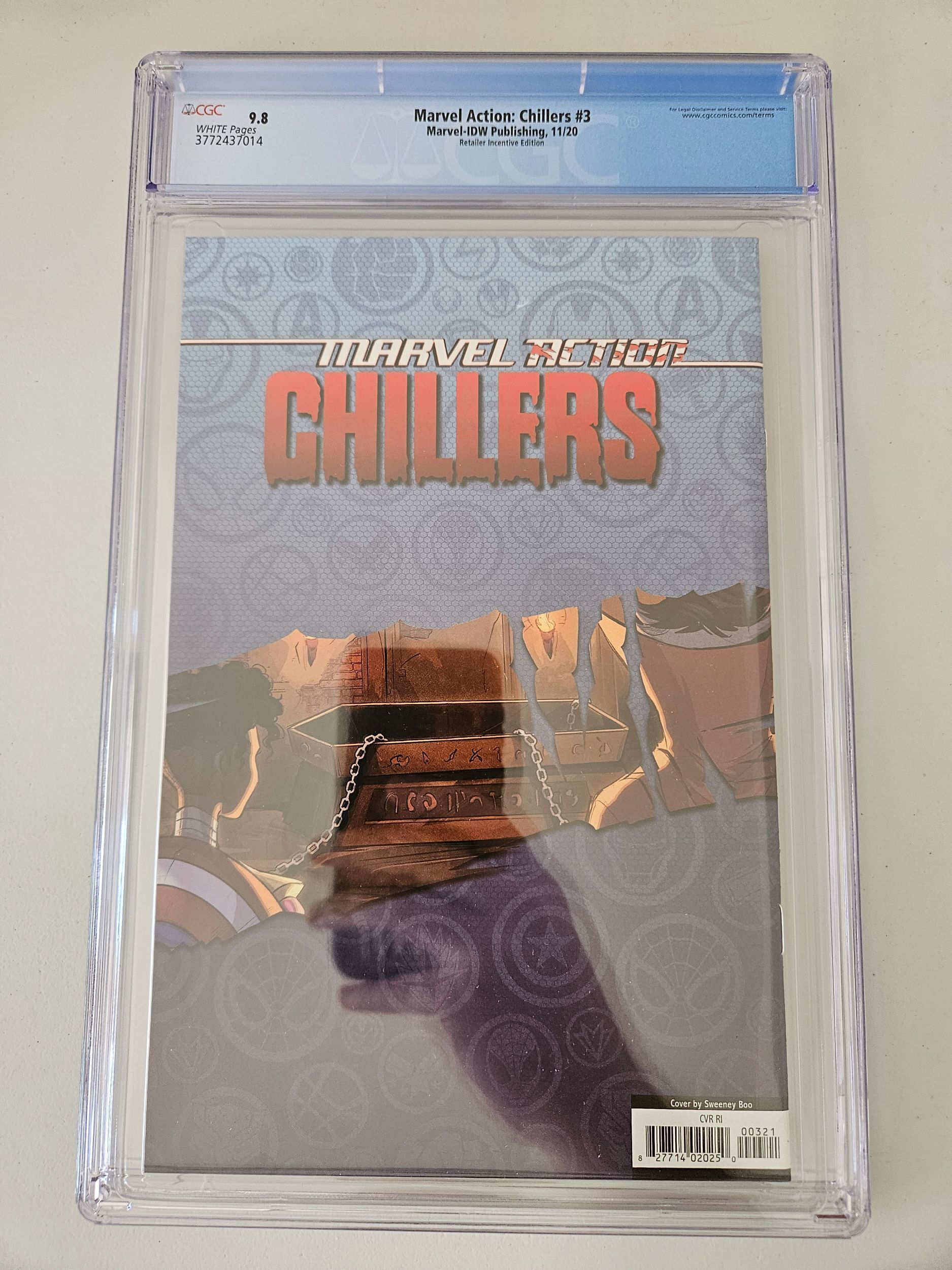 Marvel Action Chillers 3 and 4 both 9.8s 1:10 Sweeny Boo Variant Covers ...