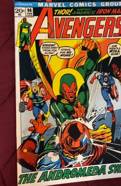 The Avengers #96 (1972)the andromeda swarm Neal Adam's small cover wear ...