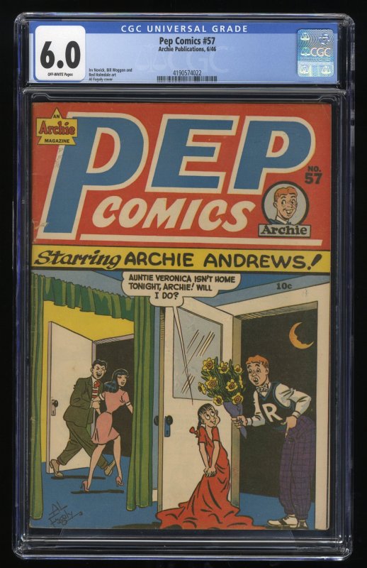 Pep Comics #57 CGC FN 6.0 Archie Comic Magazine! Golden Age! Al Fagaly ...