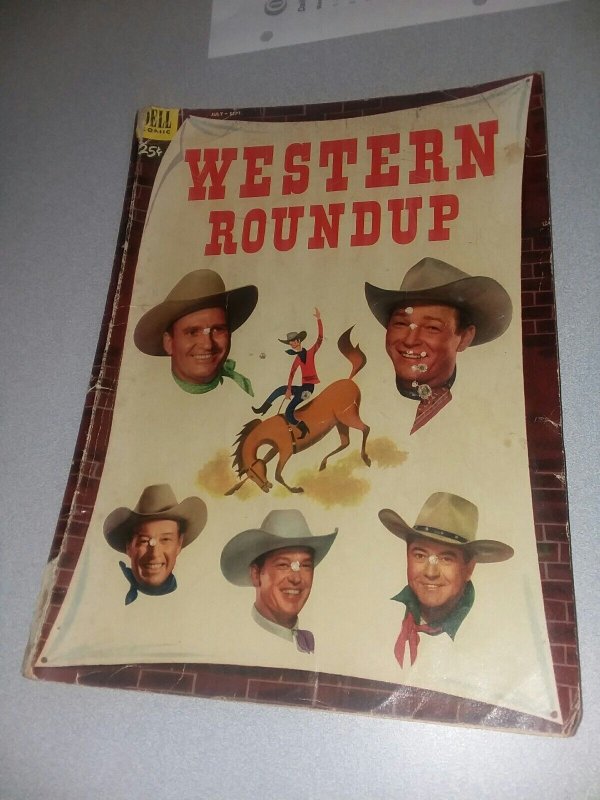 Dell Giant Western Roundup #3 golden age giant issue 1953 roy rogers ...