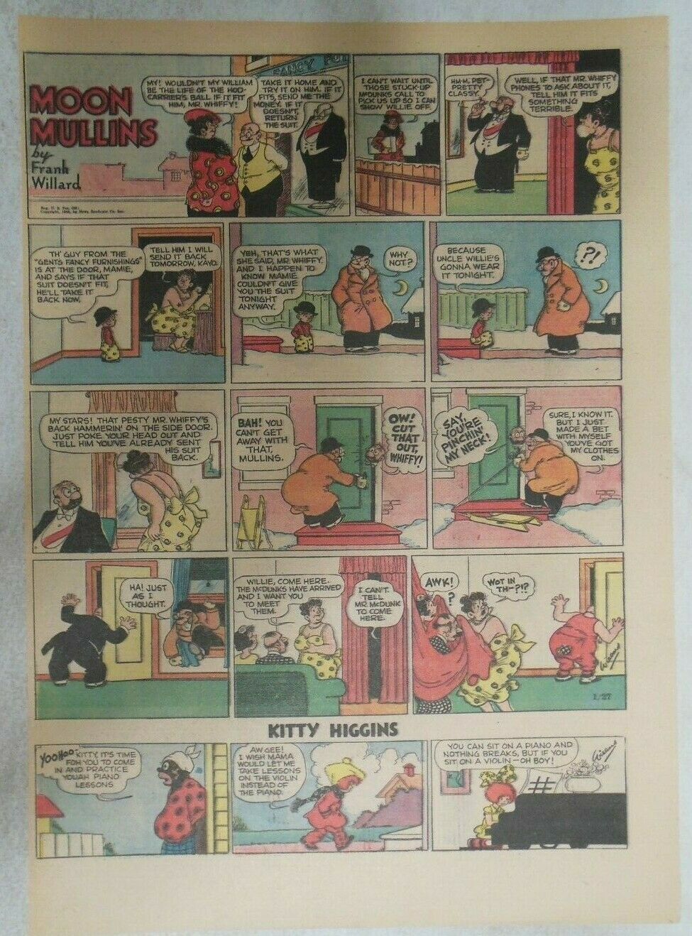 (48) Moon Mullins Sunday Pages by Frank Willard from 1946 Size: 11 x 15 ...