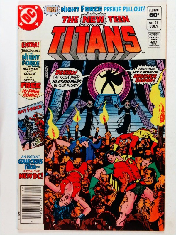 The New Teen Titans #21 Newsstand (8.5, 1982) 1ST APP OF BARON WINTERS ...