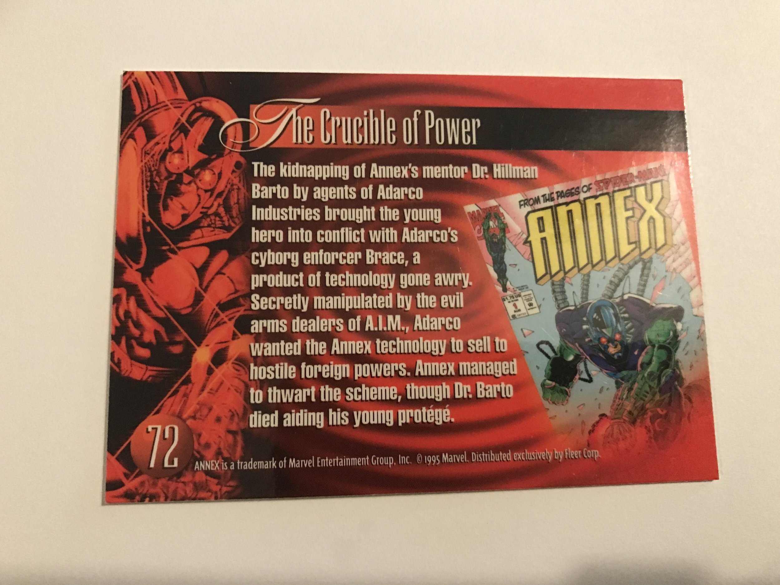 ANNEX #72 card : Marvel Annual 1995 Flair; NM/M; Spider-Man | Comic ...