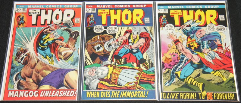 Marvel Bronze Age THOR 11pc Mid Grade Comic Lot FN-VF Avengers Gil Kane ...