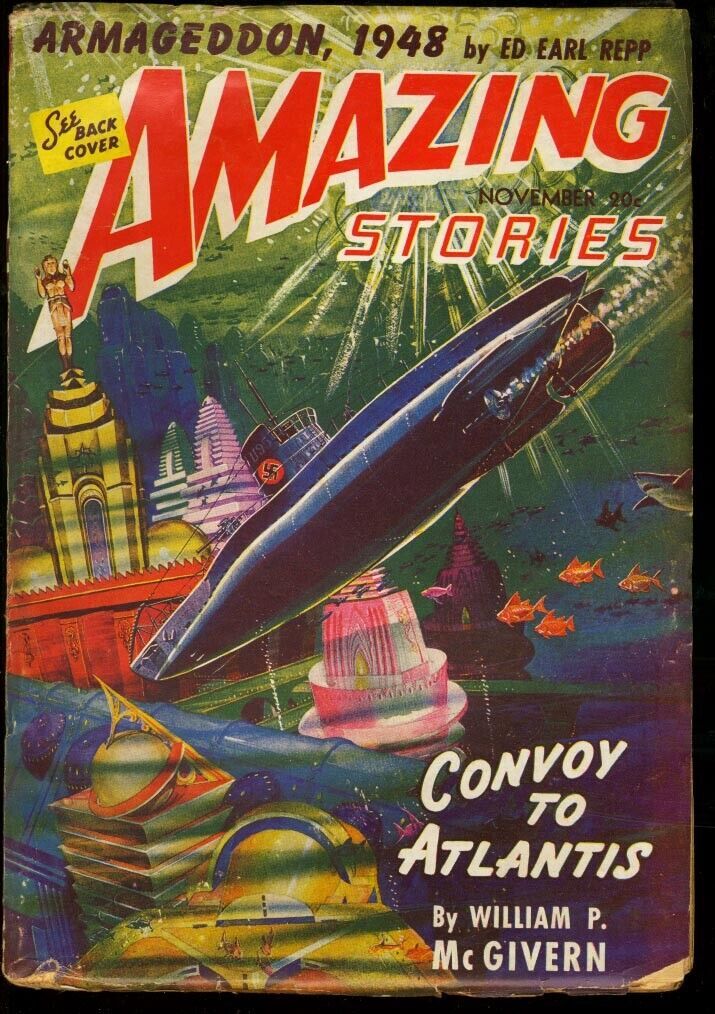 Amazing Stories 1941 Nov-Pulp-Sci-Fi-Nazi SUB CVR FN | Comic Books ...