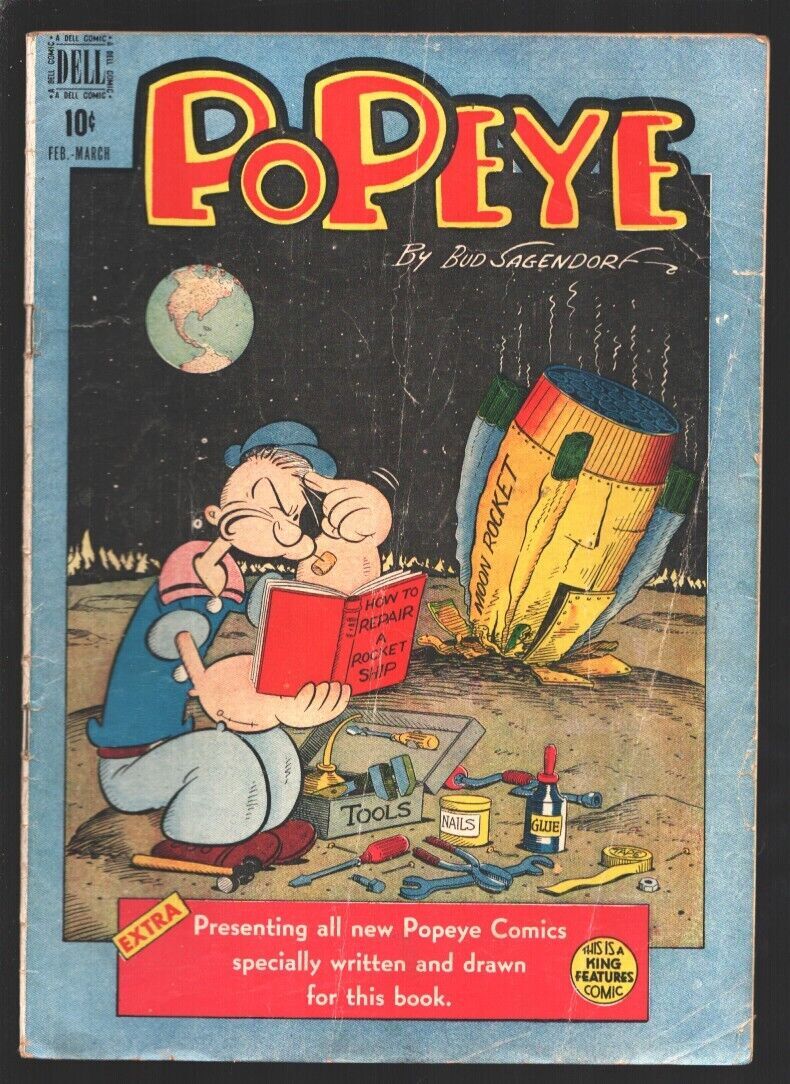 Popeye #5 1949- Dell -Bud Sagendorf art-Rocket ship cover-VG- | Comic ...