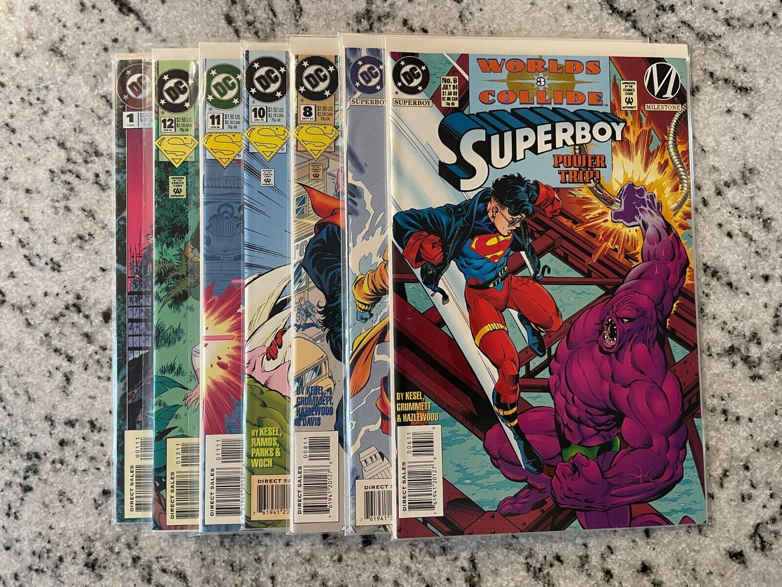 7 Superboy DC Comic Books # 6 7 8 10 11 12 + Annual # 1 NM Superman ...