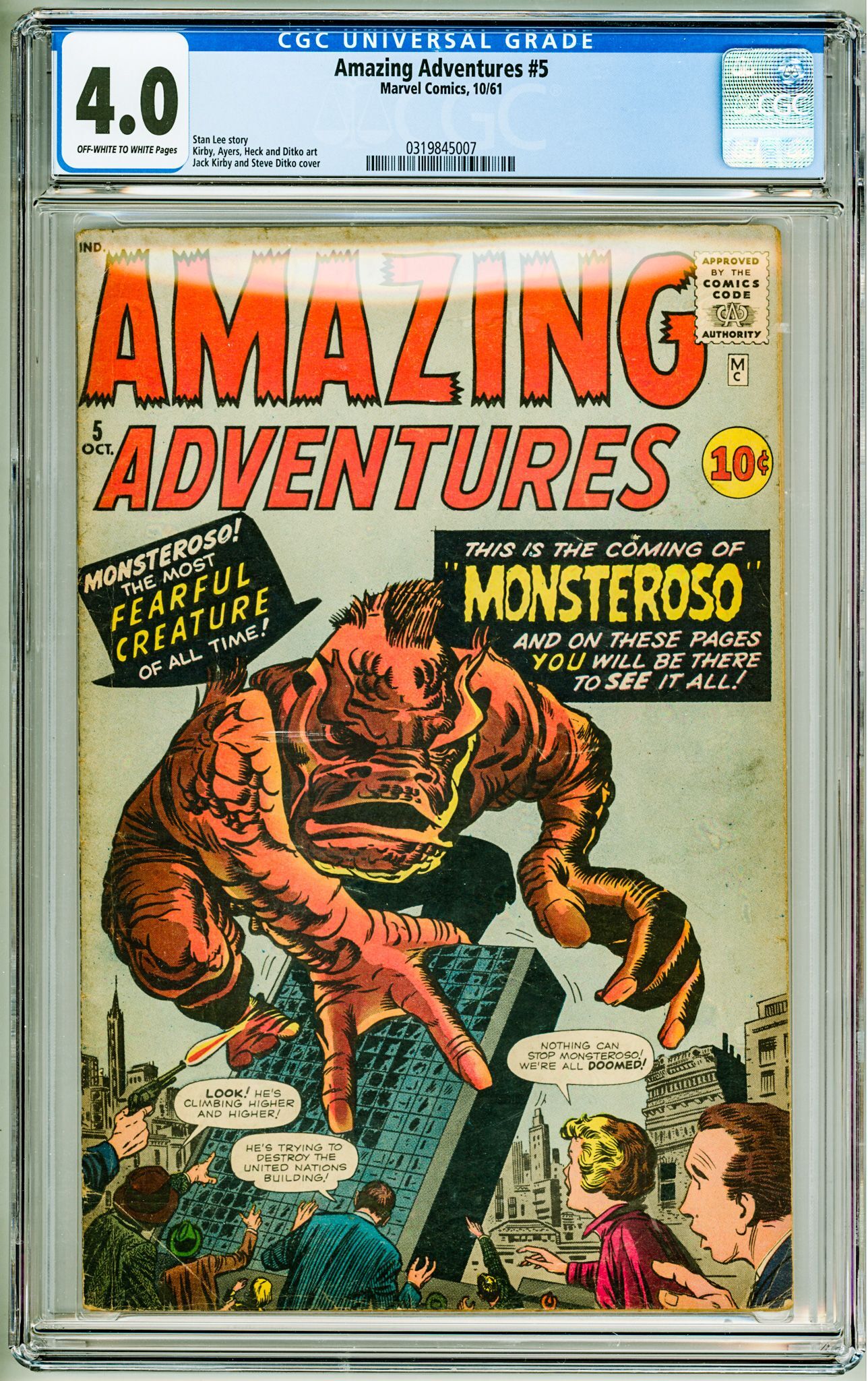 Amazing Adventures #5 (1961) CGC 4.0! OWW Pages! | Comic Books - Silver ...