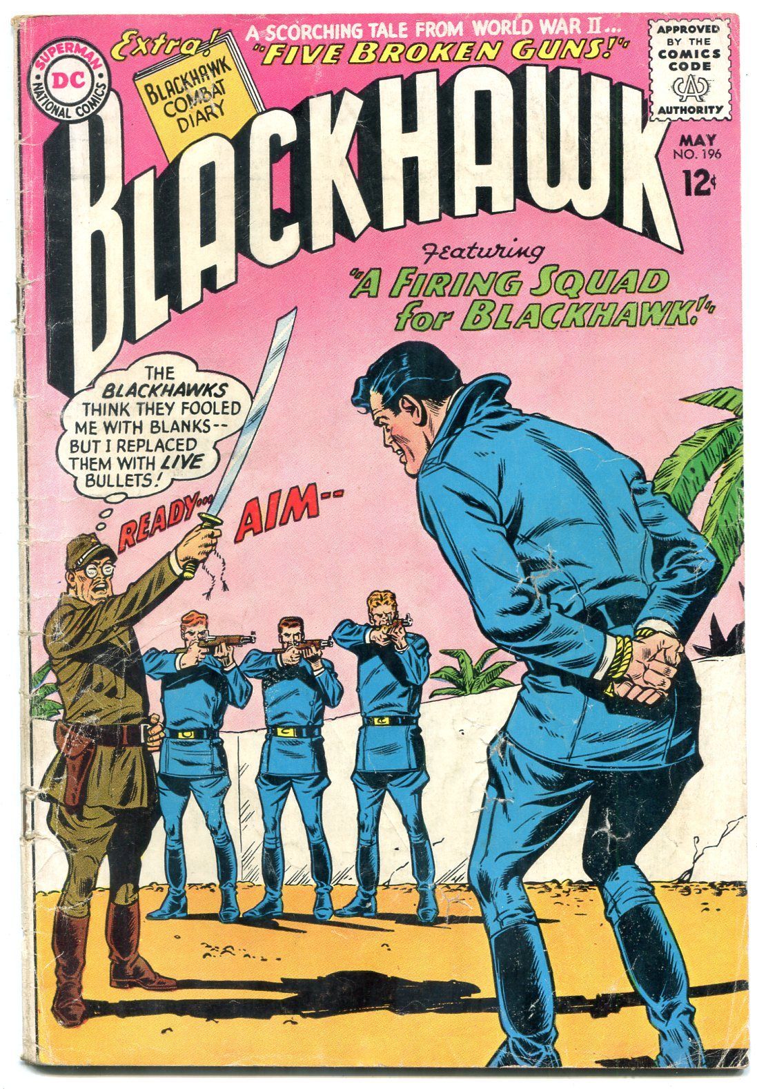 BLACKHAWK #196 1964-DC COMICS-EXECUTION COVER COMBAT G / HipComic