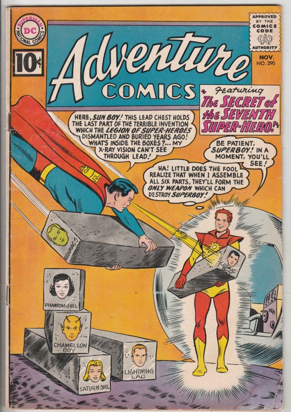 Adventure Comics #290 (Nov-61) VG/FN+ Mid-Grade Legion of Super-Heroes ...