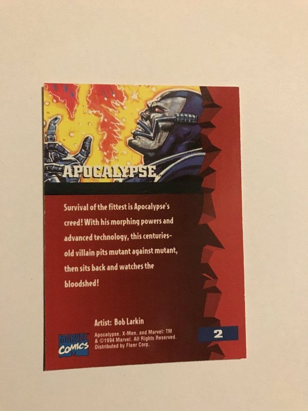 APOCALYPSE #2 card : 1995 Fleer Ultra X-Men Marvel Comics, NM, Villain ...
