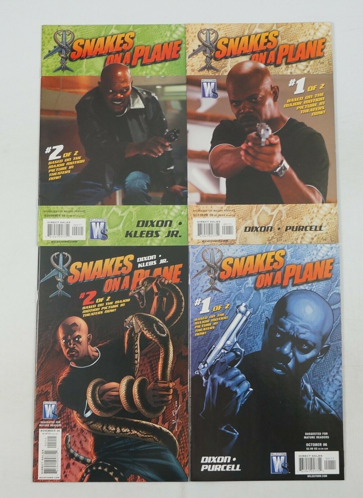 Snakes on a Plane #1-2 VF/NM complete series + (2) photo variants ...