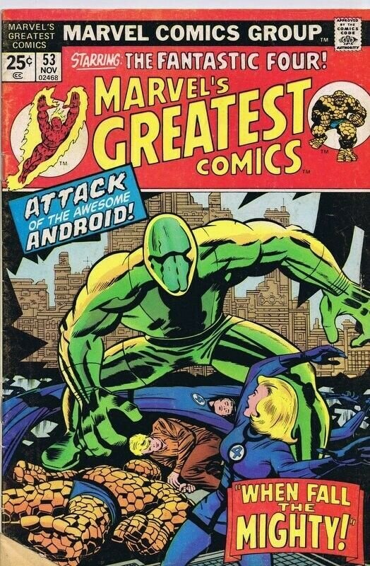 Marvel's Greatest Comics #53 ORIGINAL Vintage 1974 Reprints Fantastic ...