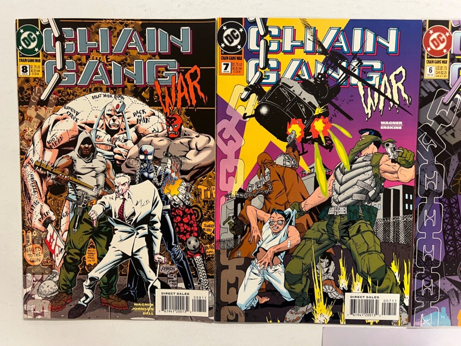 4 Chain Gang DC Comic Books # 5 6 7 8 Batman Robin Wonder Woman Flash ...