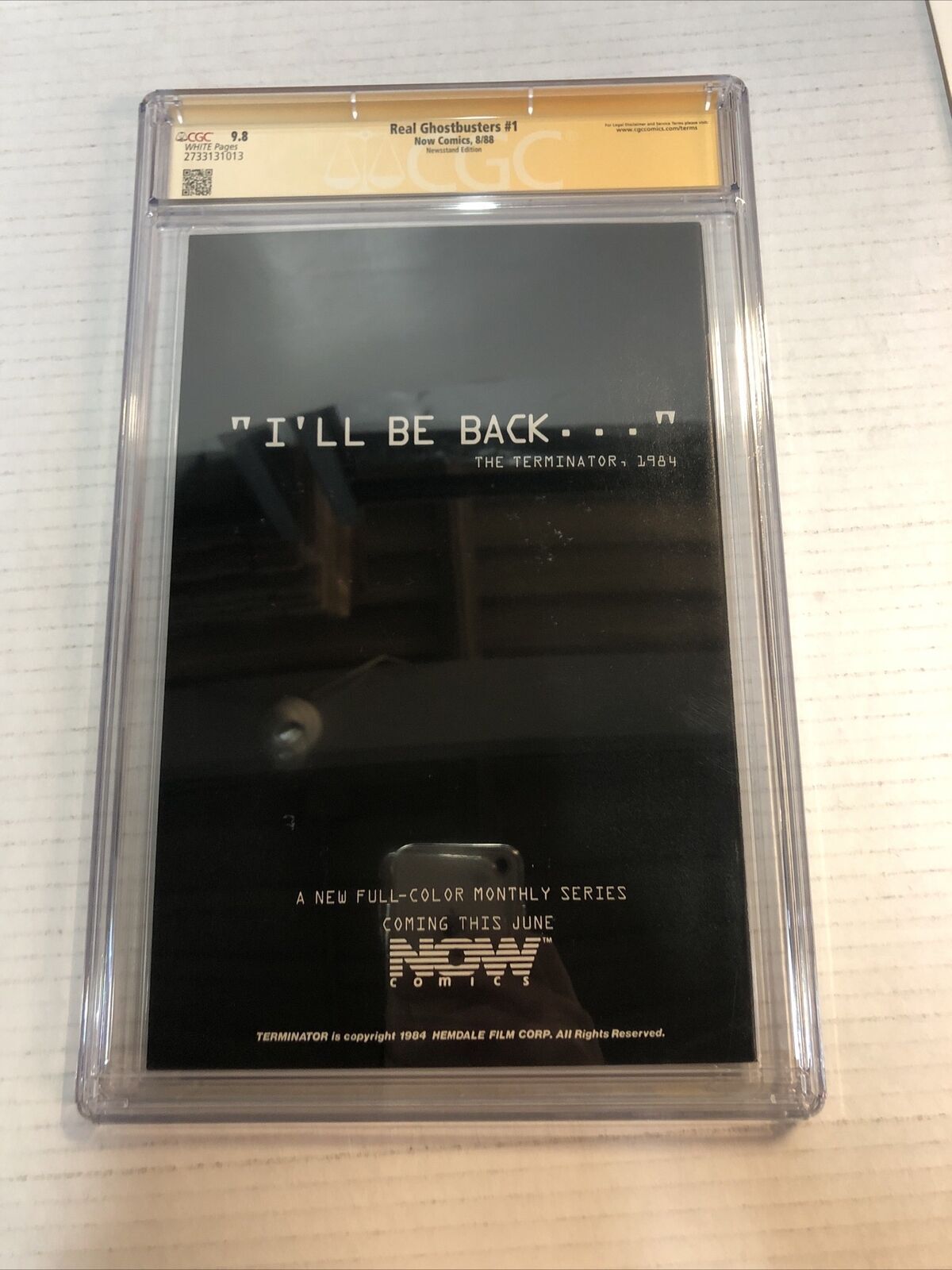 Real Ghostbusters (1988) # 1 CGC 9.8 SS Sketch Ken Steacy Newsstand ...