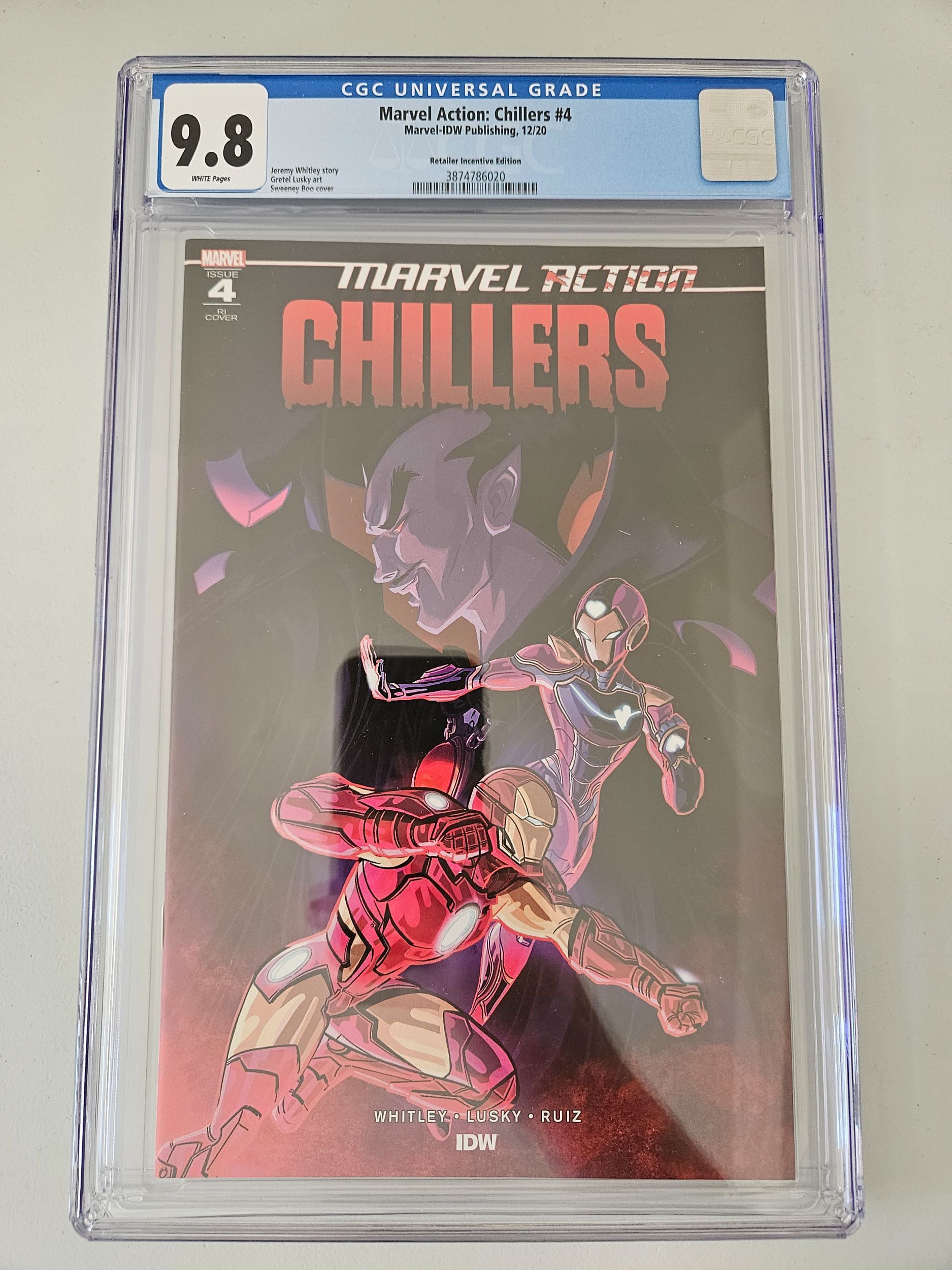Marvel Action Chillers 3 and 4 both 9.8s 1:10 Sweeny Boo Variant Covers ...