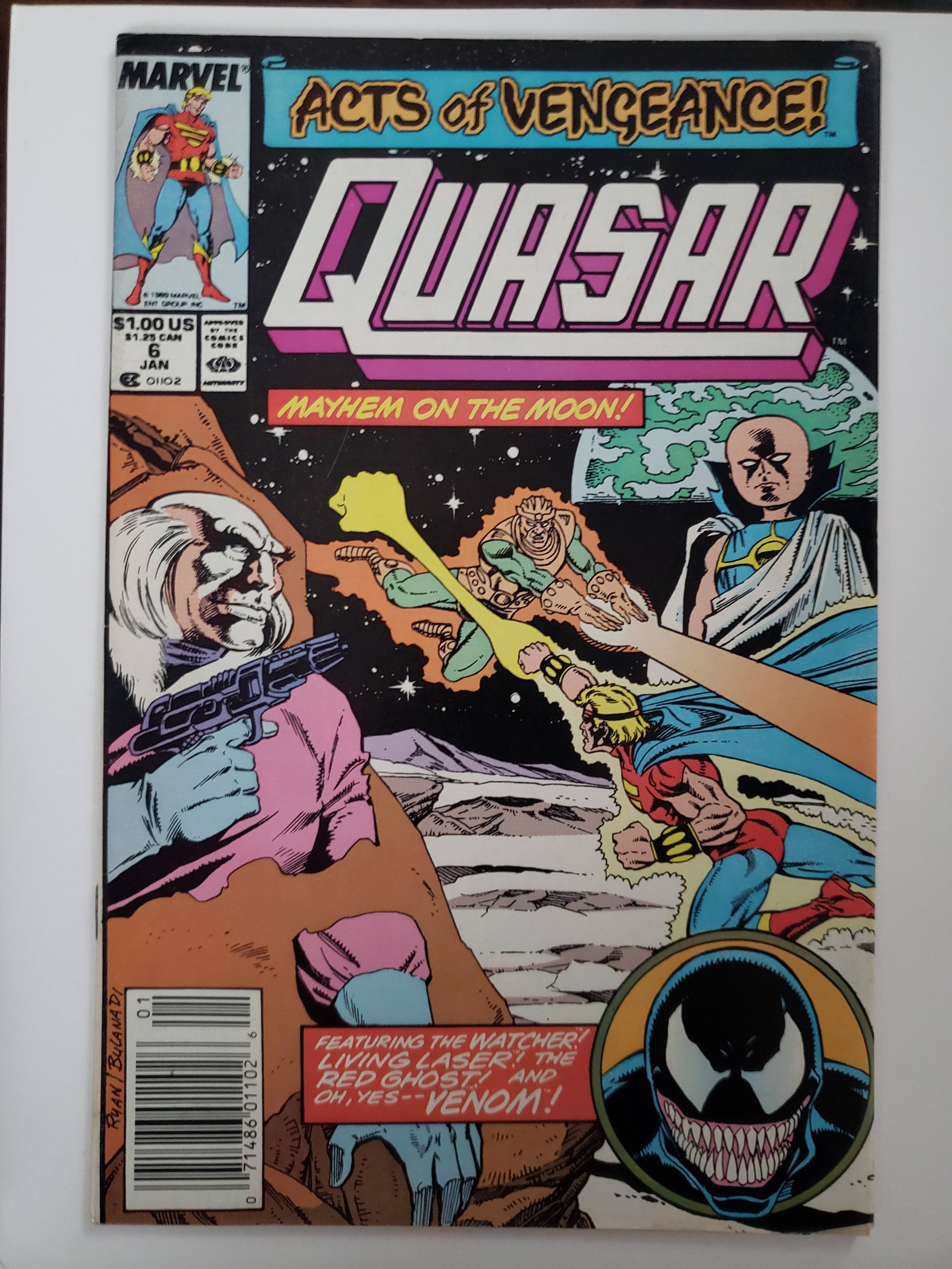 Quasar 6 Mark Jewelers Insert 1st Venom Crossover (1990) | Comic Books ...
