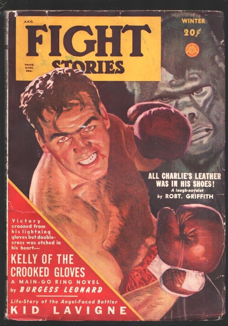 Fight Stories-Winter 1949-George Gross boxing cover-Kid Lavigne story ...