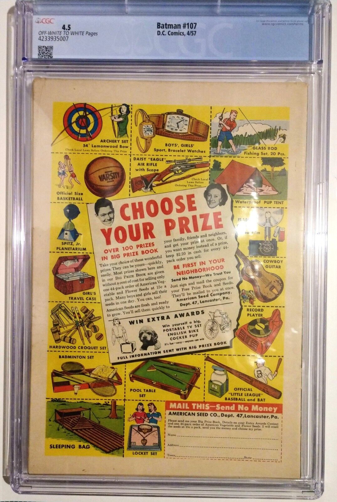 Batman #107 (1957) The Grown-Up Boy Wonder! | Comic Books - Silver Age ...