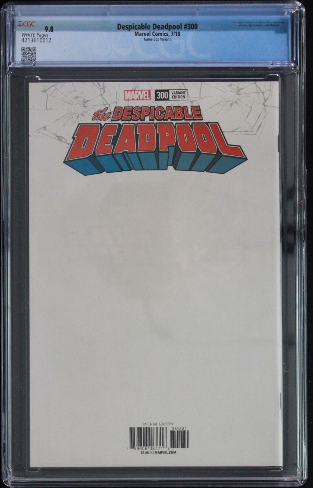 Despicable Deadpool 300 CGC 9.8 Nintendo Game Box Variant Super Mario ...