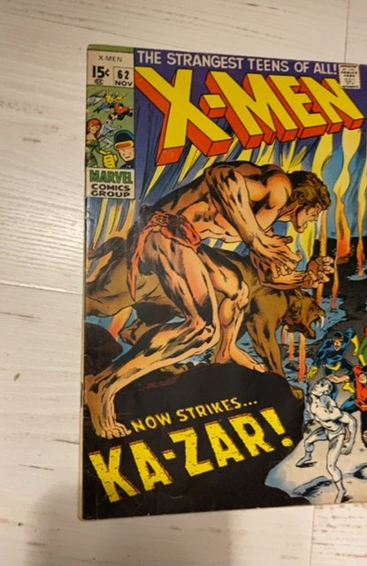 The X-Men #62 (1969)neal Adam's art/ Kazar and the savage land | Comic ...