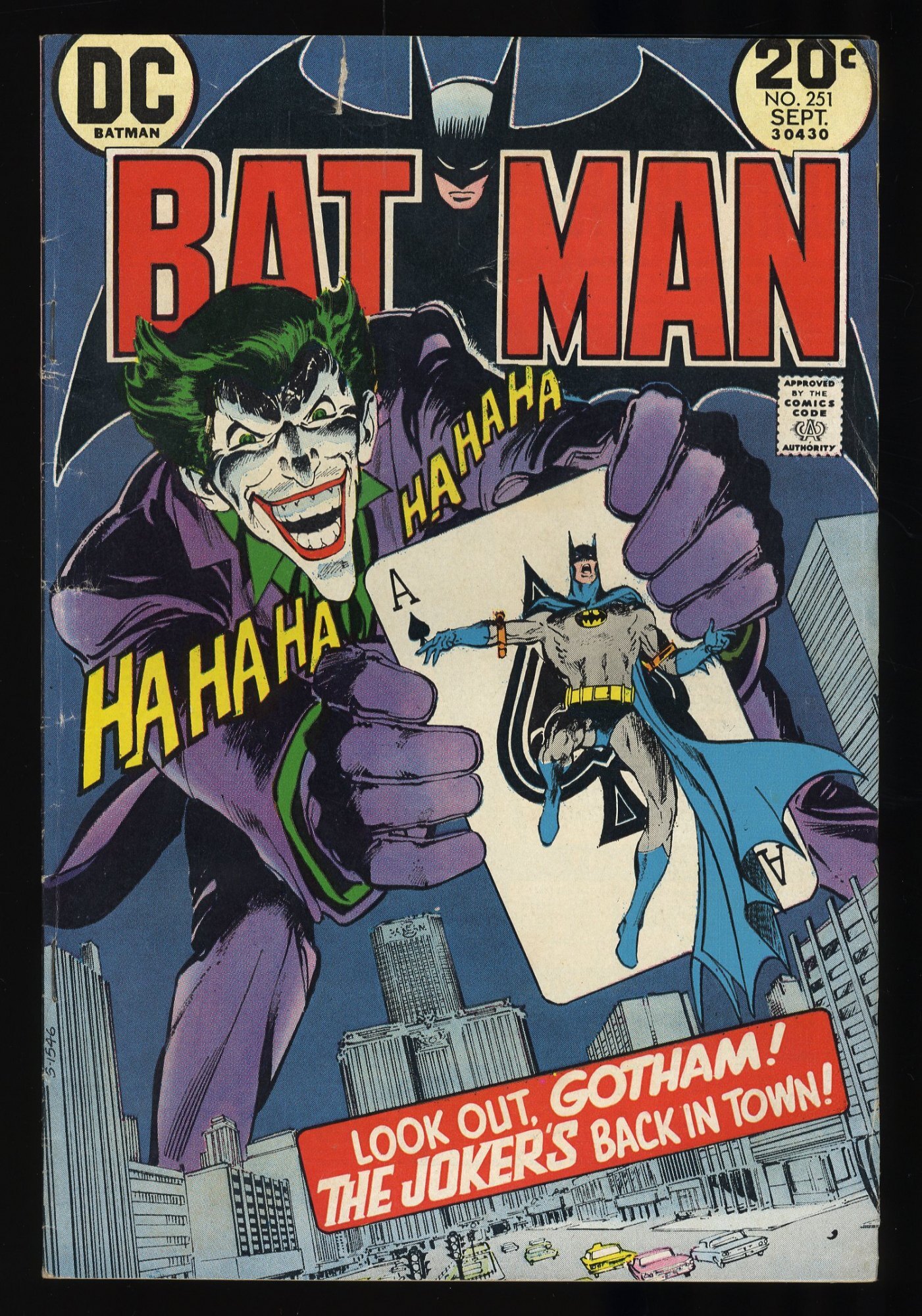 Batman #251 VG+ 4.5 Joker's Revenge! Classic Neal Adams Joker Cover ...