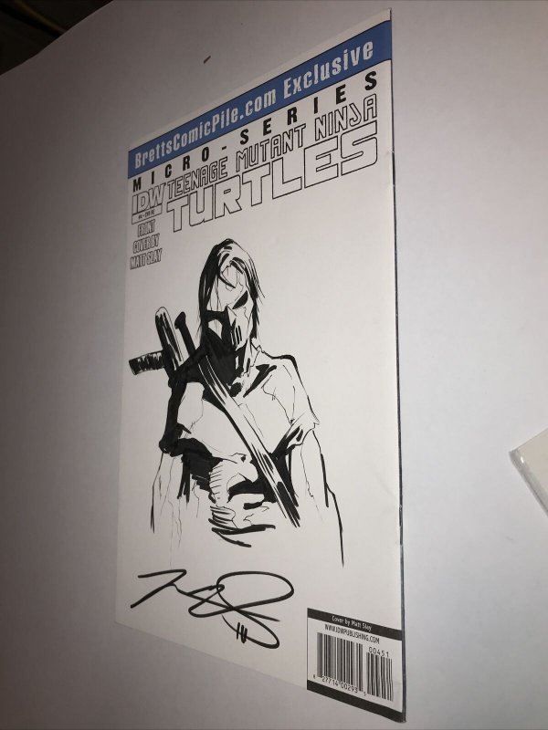 TMNT Leonardo Micro Series 4 original Casey jones sketch, Matt slay ...