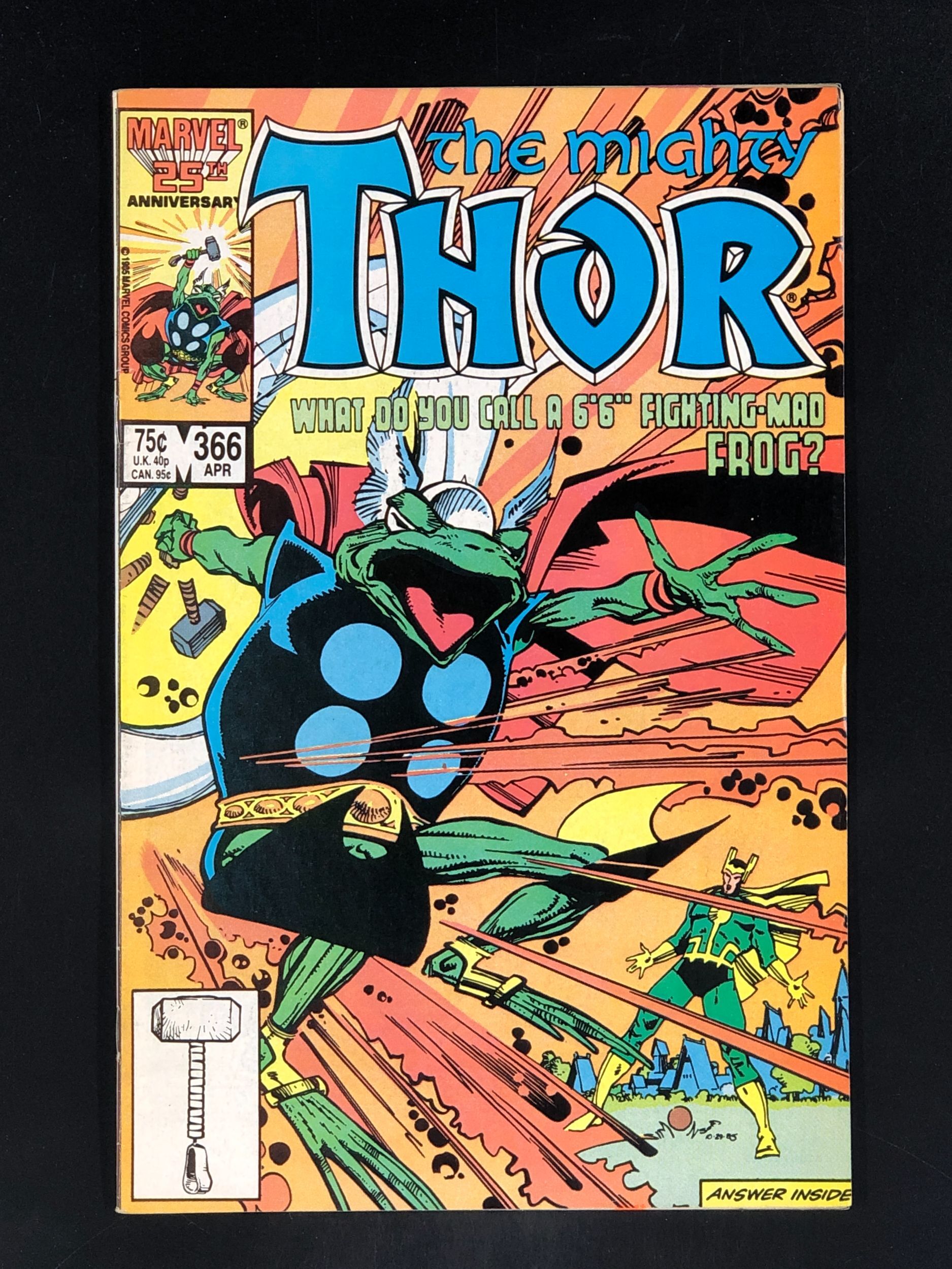 Thor #366 (1986) Cover Appearance of Thor as a Frog | Comic Books ...