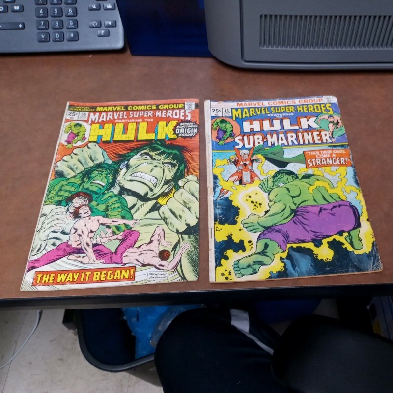 Marvel Superheroes 20 Issue Bronze Age Incredible Hulk Comics Lot Run ...