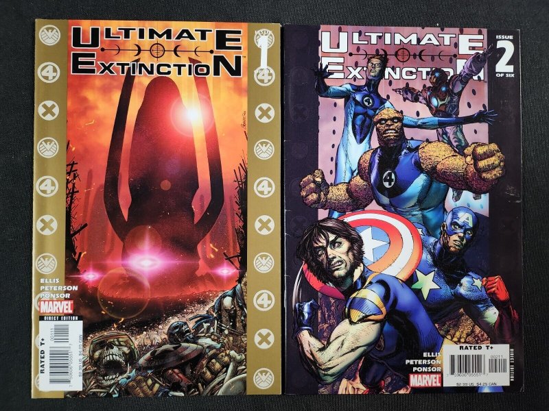 Ultimate Extinction 5PC LOT #1-5 - Brandon Peterson Cover+Art (8.0 ...