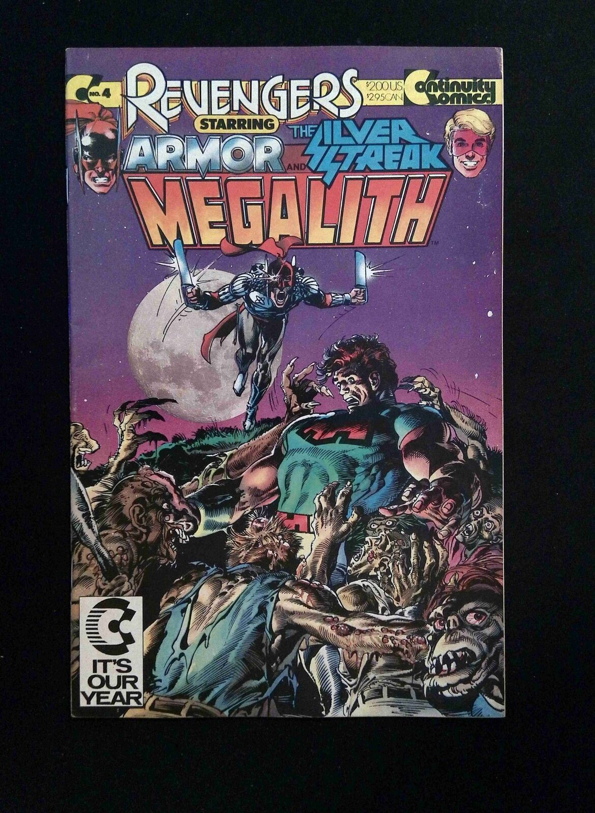 Revengers Featuring Megalith #4 CONTINUITY Comics 1988 FN+ ...