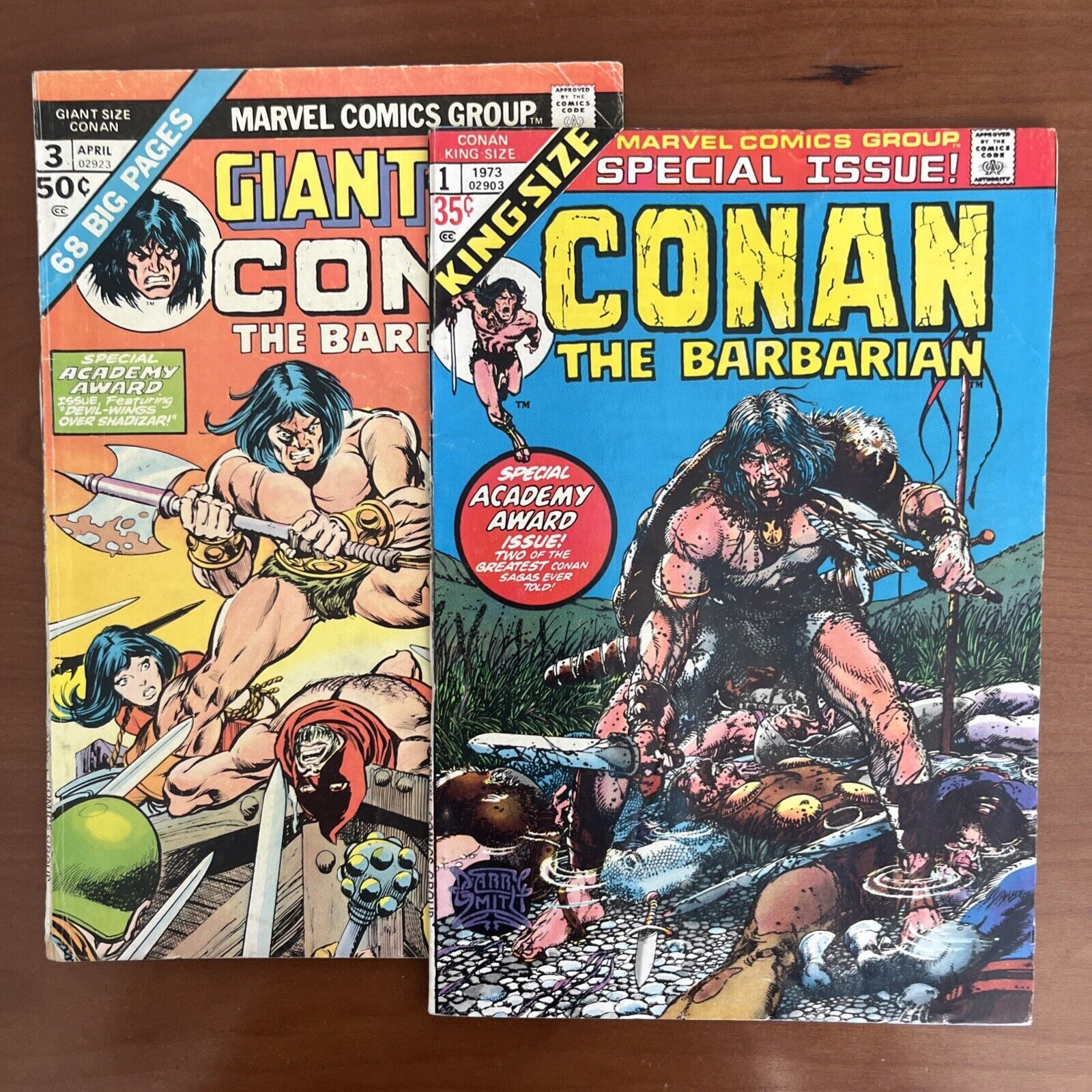 Conan The Barbarian Annual #1, King Size Barry Smith art, Giant Size #3 ...