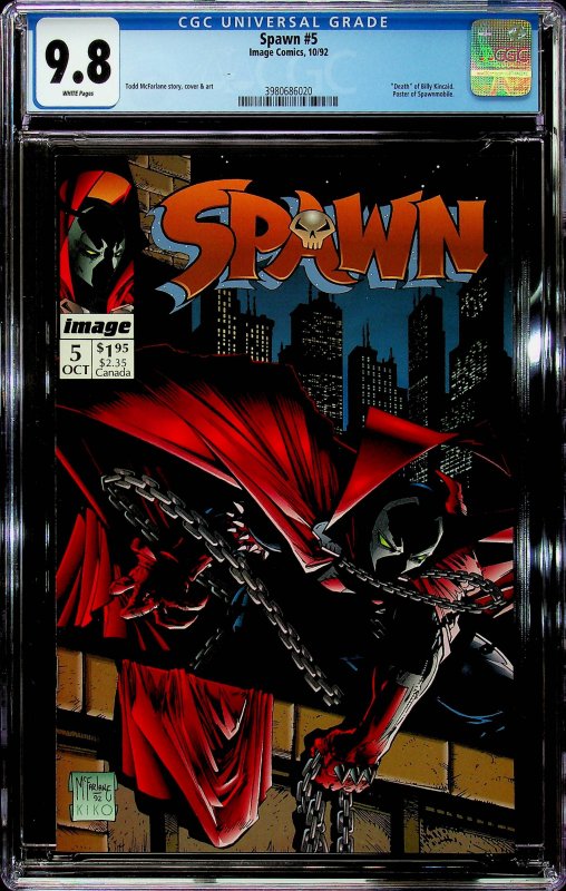 Spawn #5 Newsstand Edition (1992) - CGC 9.8 Cert#3980686020 | Comic ...