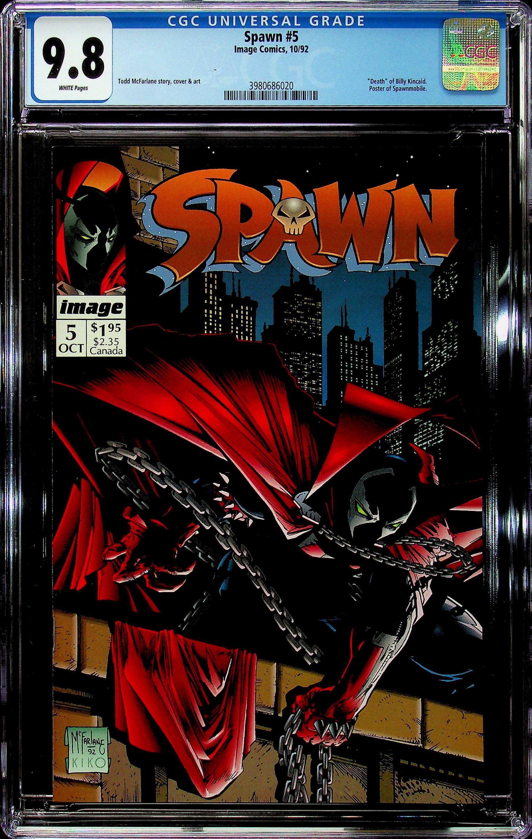 Spawn #5 Newsstand Edition (1992) - CGC 9.8 Cert#3980686020 | Comic ...