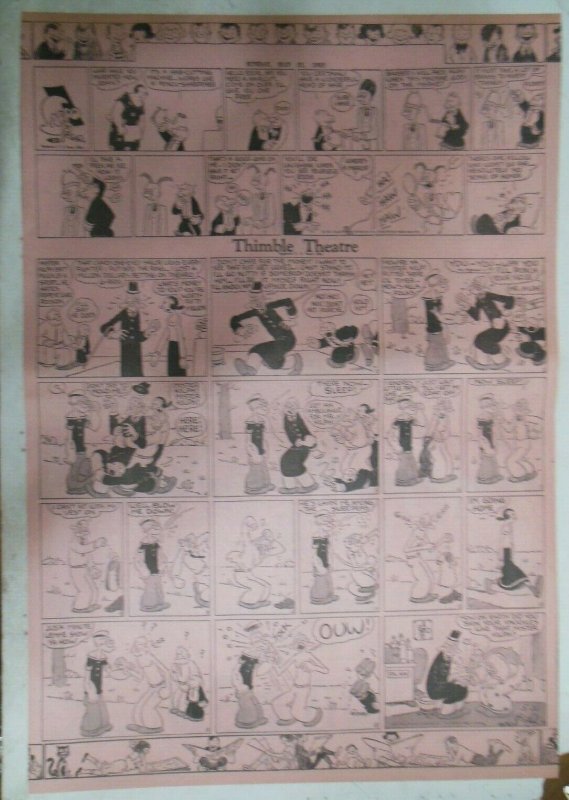 Popeye Thimble Theatre Sunday Page by EC Segar from 5/31/1931 Full Page ...