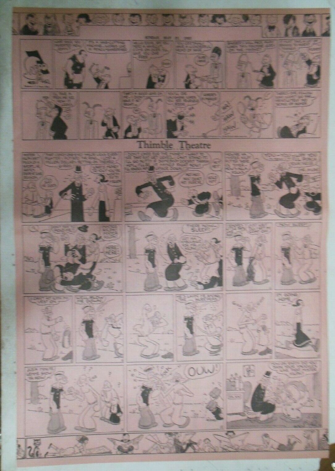 Popeye Thimble Theatre Sunday Page by EC Segar from 5/31/1931 Full Page ...