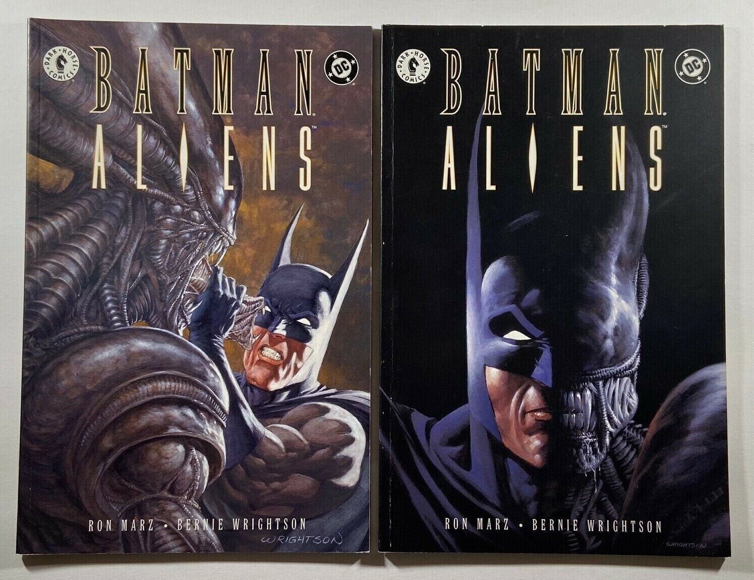 Batman/Aliens 1 & 2 Ron Marz Berni Wrightson 1997 Dark Horse DC Comics ...