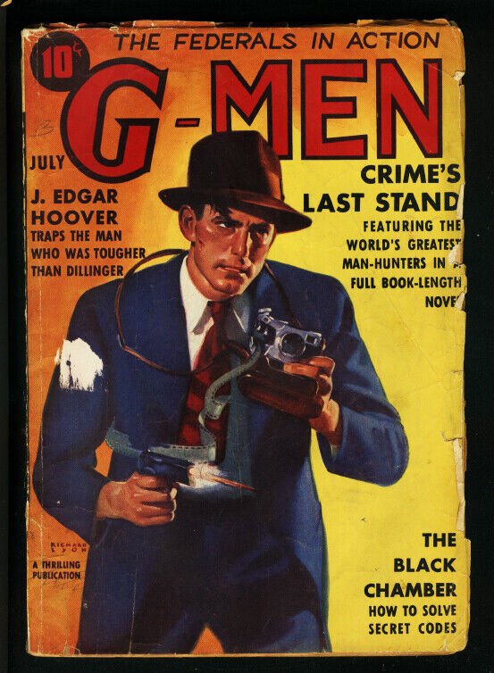 G-Men 1938 Jul-J Edgar Hoover-Dillinger-Thrilling PUB VG | Comic Books ...